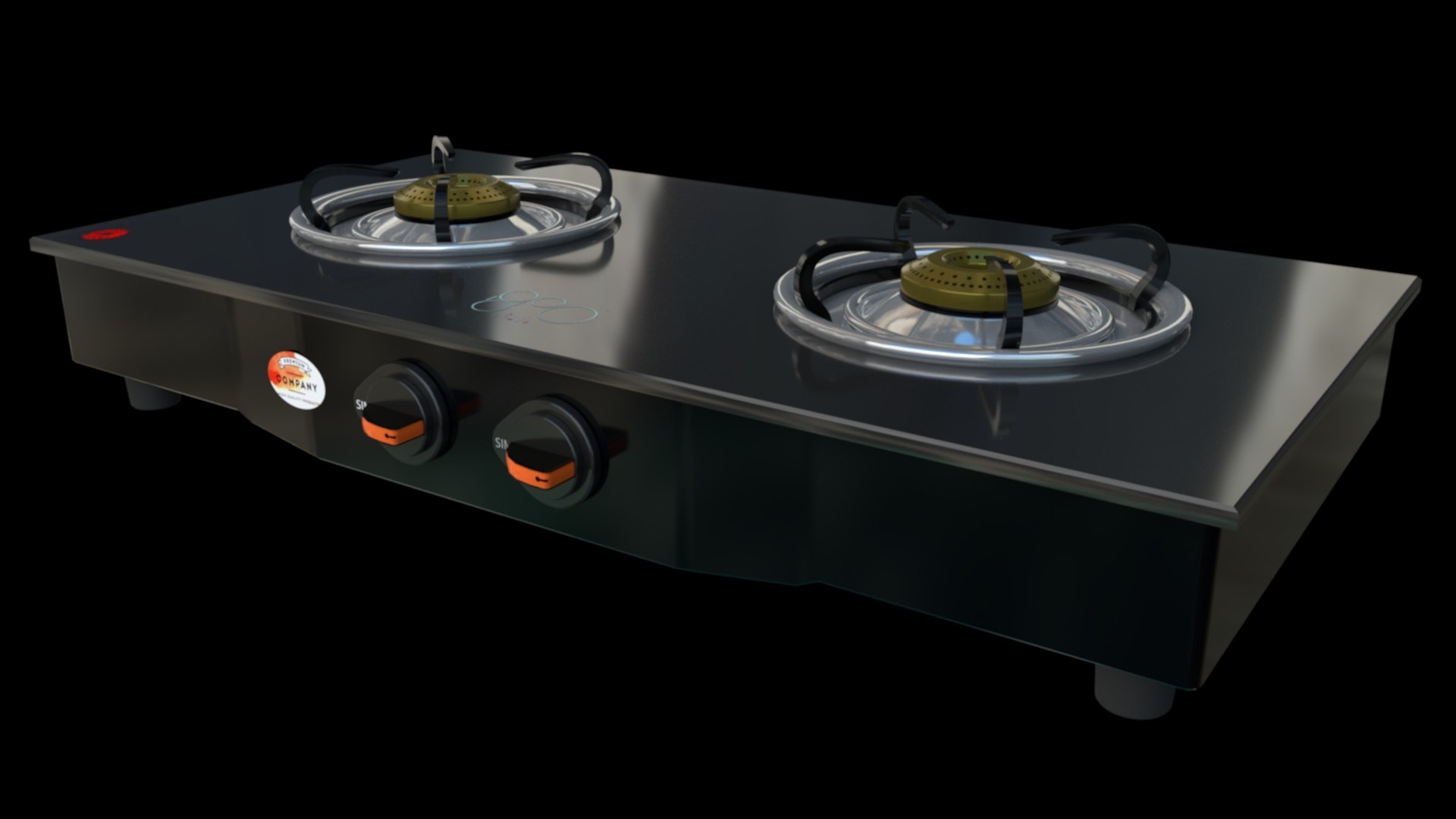 3D Stove - Two Burners Model - TurboSquid 1925043
