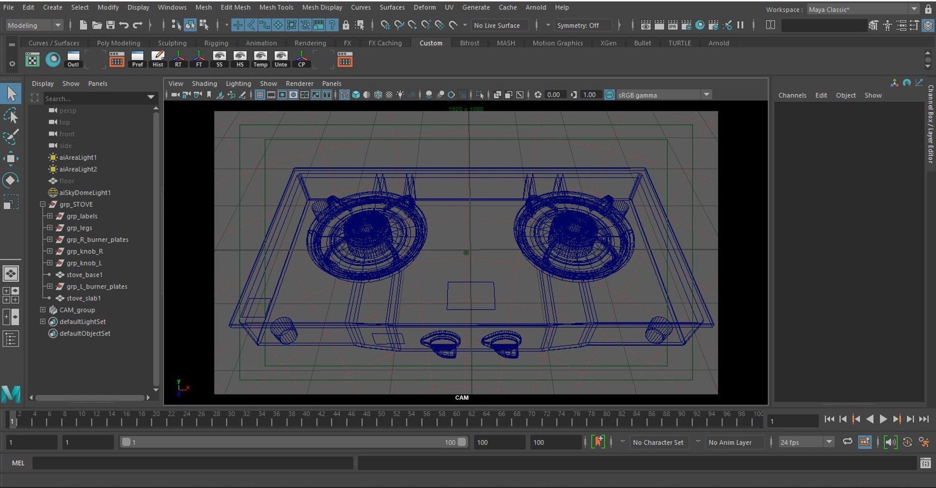 3D Stove - Two Burners Model - TurboSquid 1925043