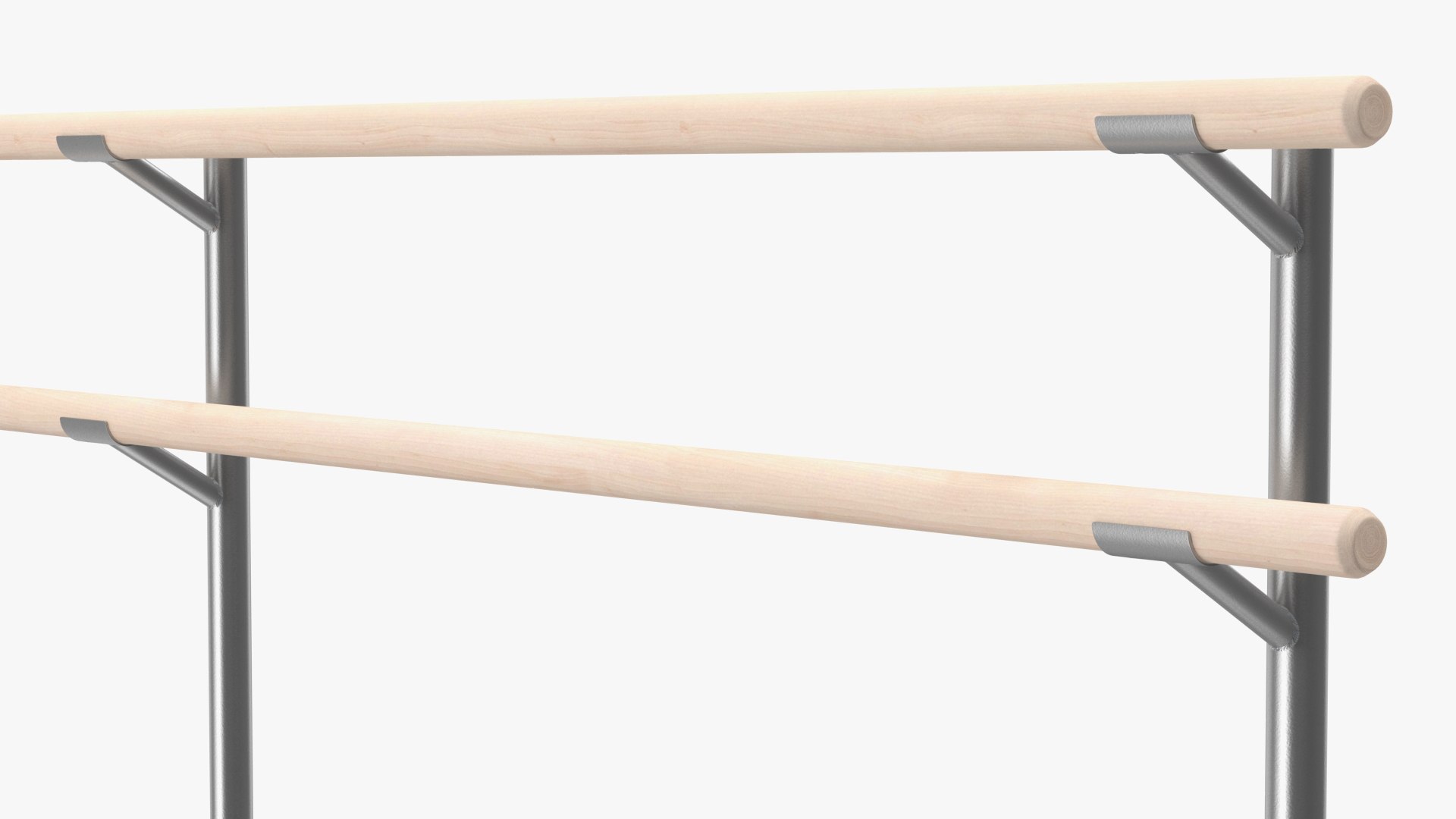 3D Double Ballet Barre Floor Mounted - TurboSquid 2006703