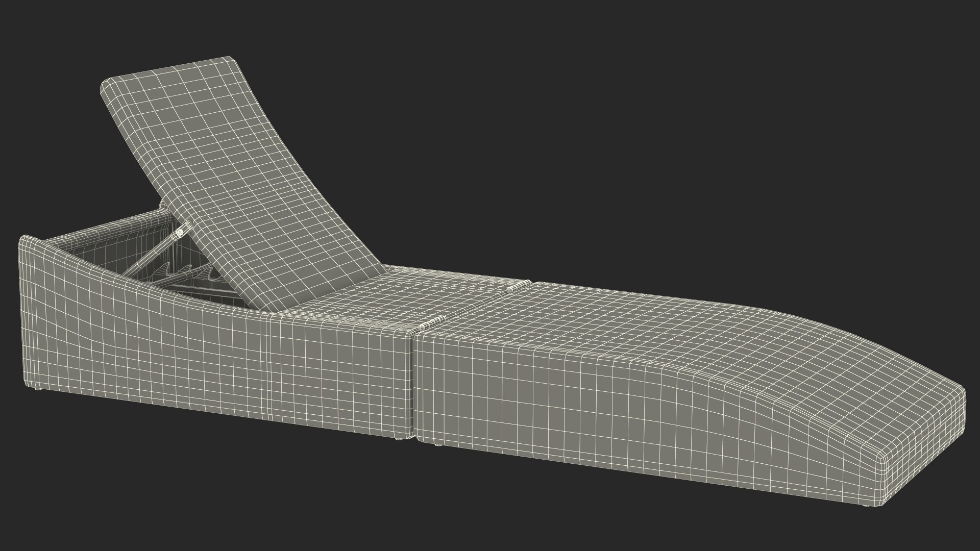 Designer Pool Lounge Chair Black Blue Rigged 3D model - TurboSquid 2166908