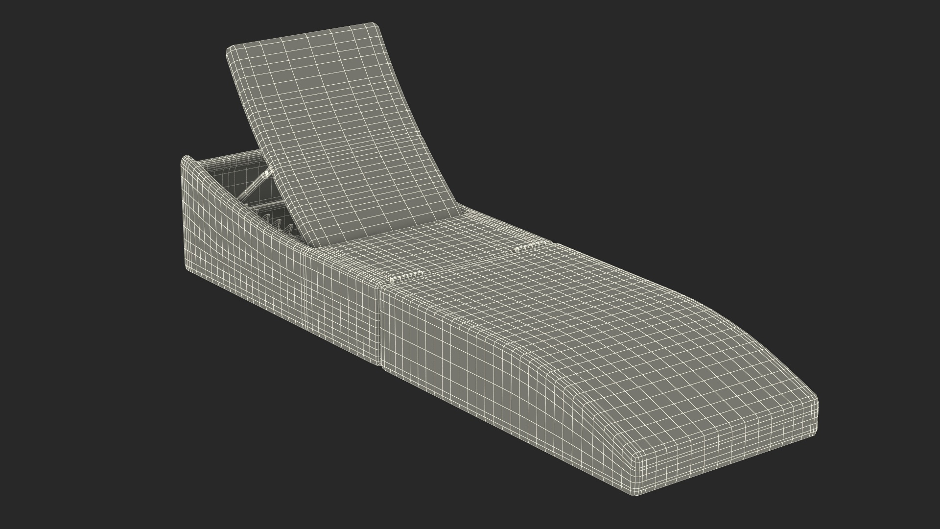 Designer Pool Lounge Chair Black Blue Rigged 3D Model - TurboSquid 2166908