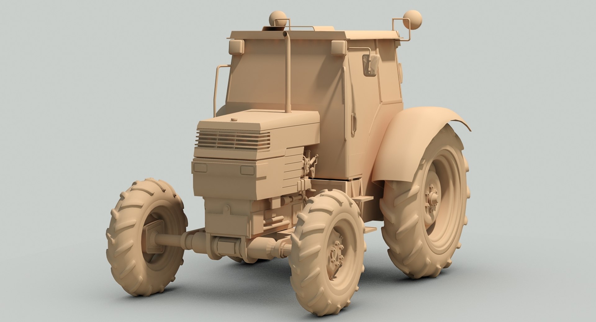 3d Agricultural Tractor Model