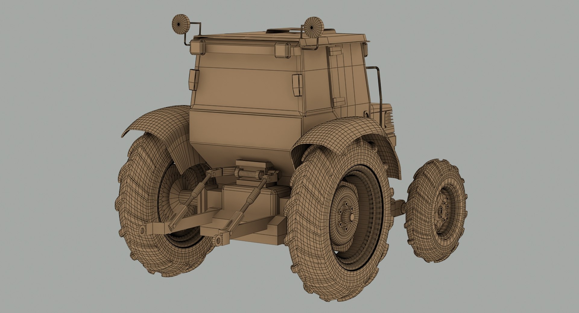 3d Agricultural Tractor Model