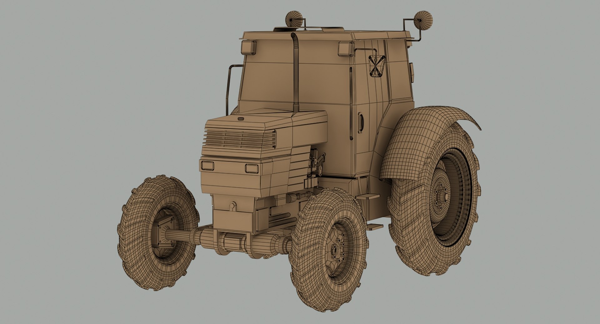 3d Agricultural Tractor Model