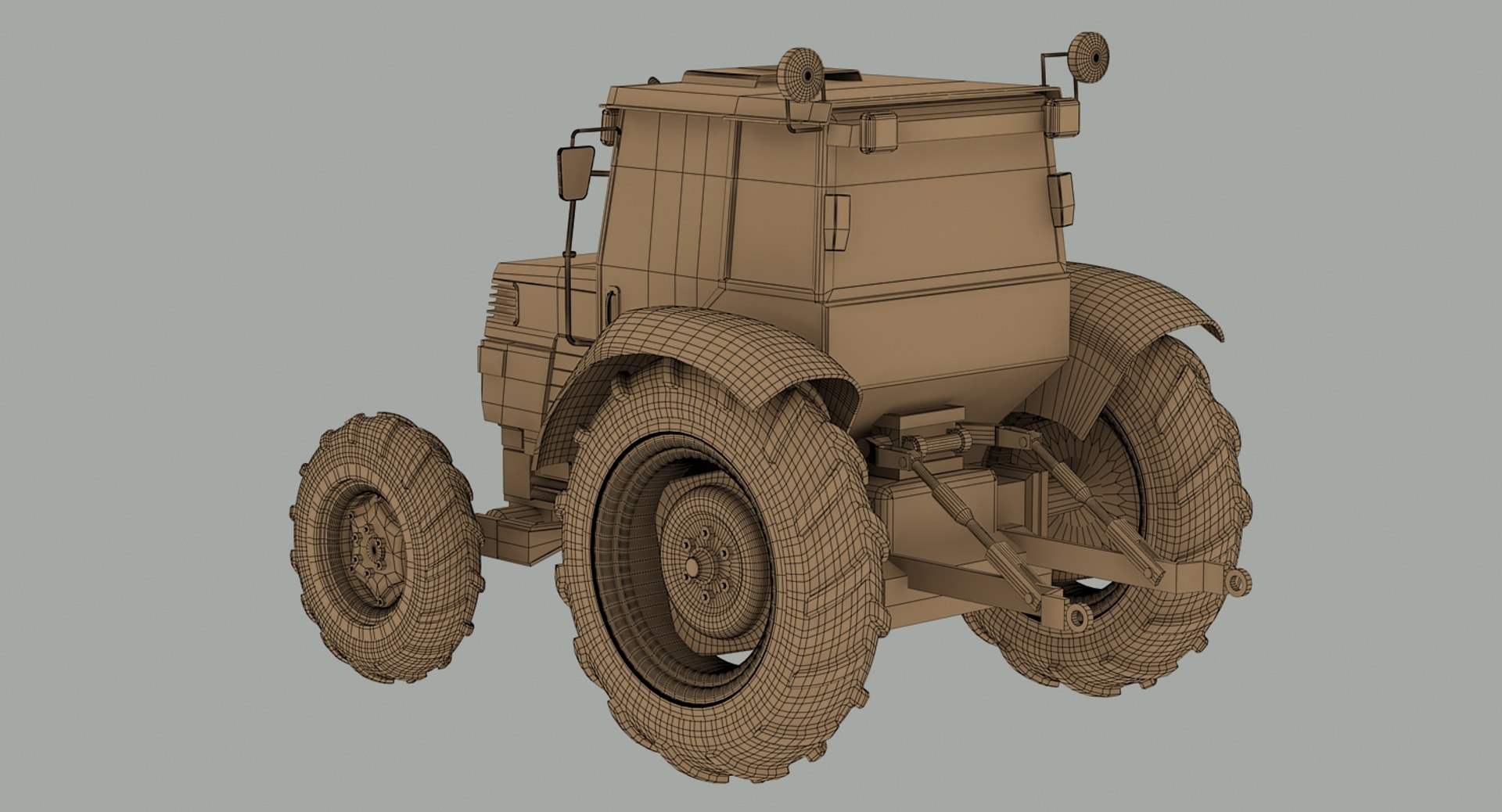 3d Agricultural Tractor Model