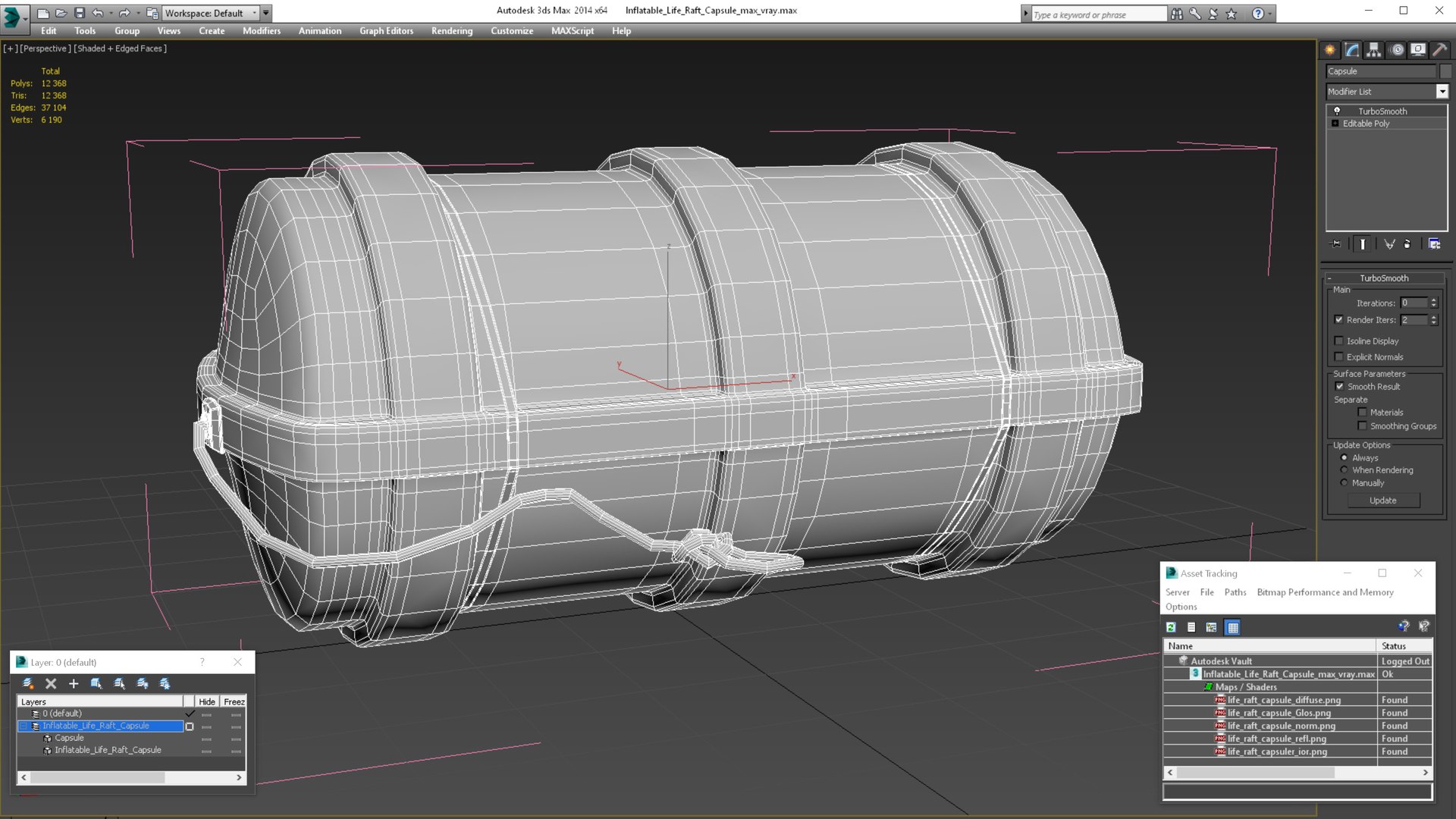 Inflatable Life Raft Capsule 3D model - TurboSquid 1999871