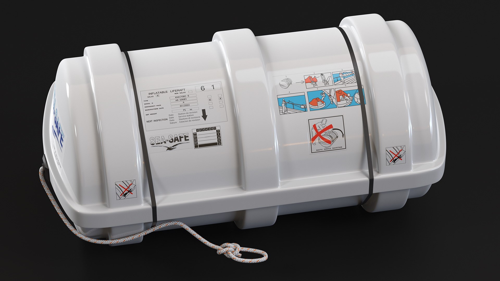 Inflatable Life Raft Capsule 3D model - TurboSquid 1999871