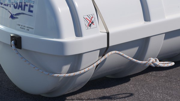 modelo 3d Cápsula inflable de balsa salvavidas - TurboSquid 1999871