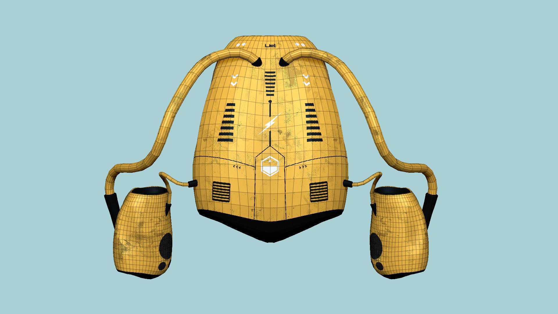 Jetpack I05 Yellow Black - SciFi Character Design 3D - TurboSquid 1968106
