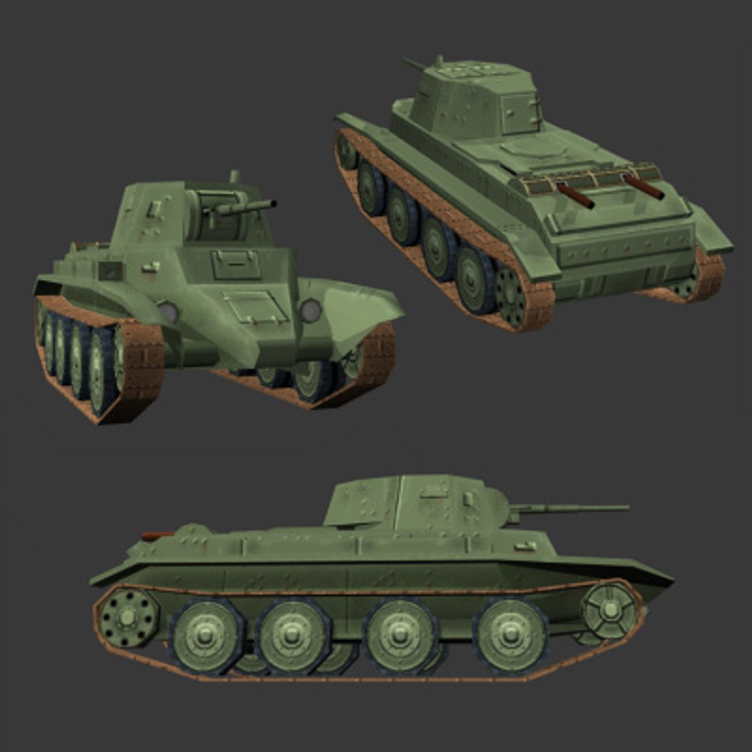 3ds Max Russian Bt-7 Light Tank