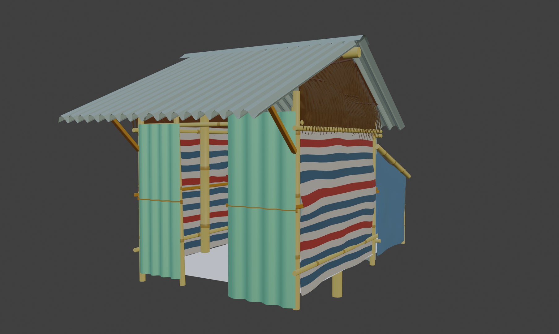 3D Vietnamese Asian Village House Western Side Model - TurboSquid 2163978