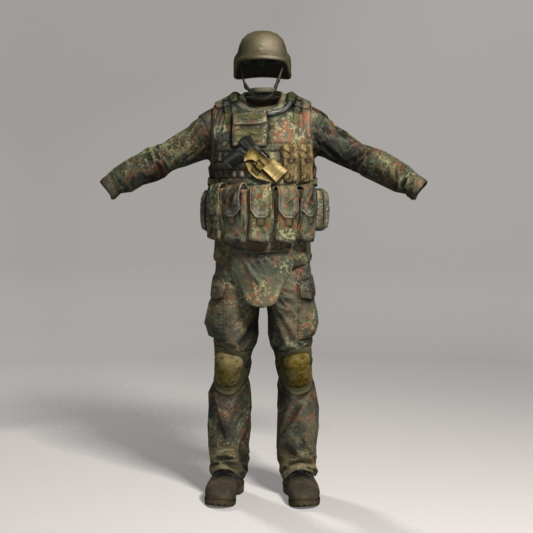 3d Model Qualitative Soldier Cloth Set