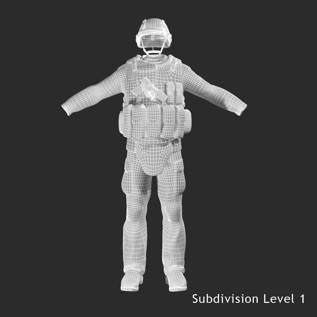 3d Model Qualitative Soldier Cloth Set
