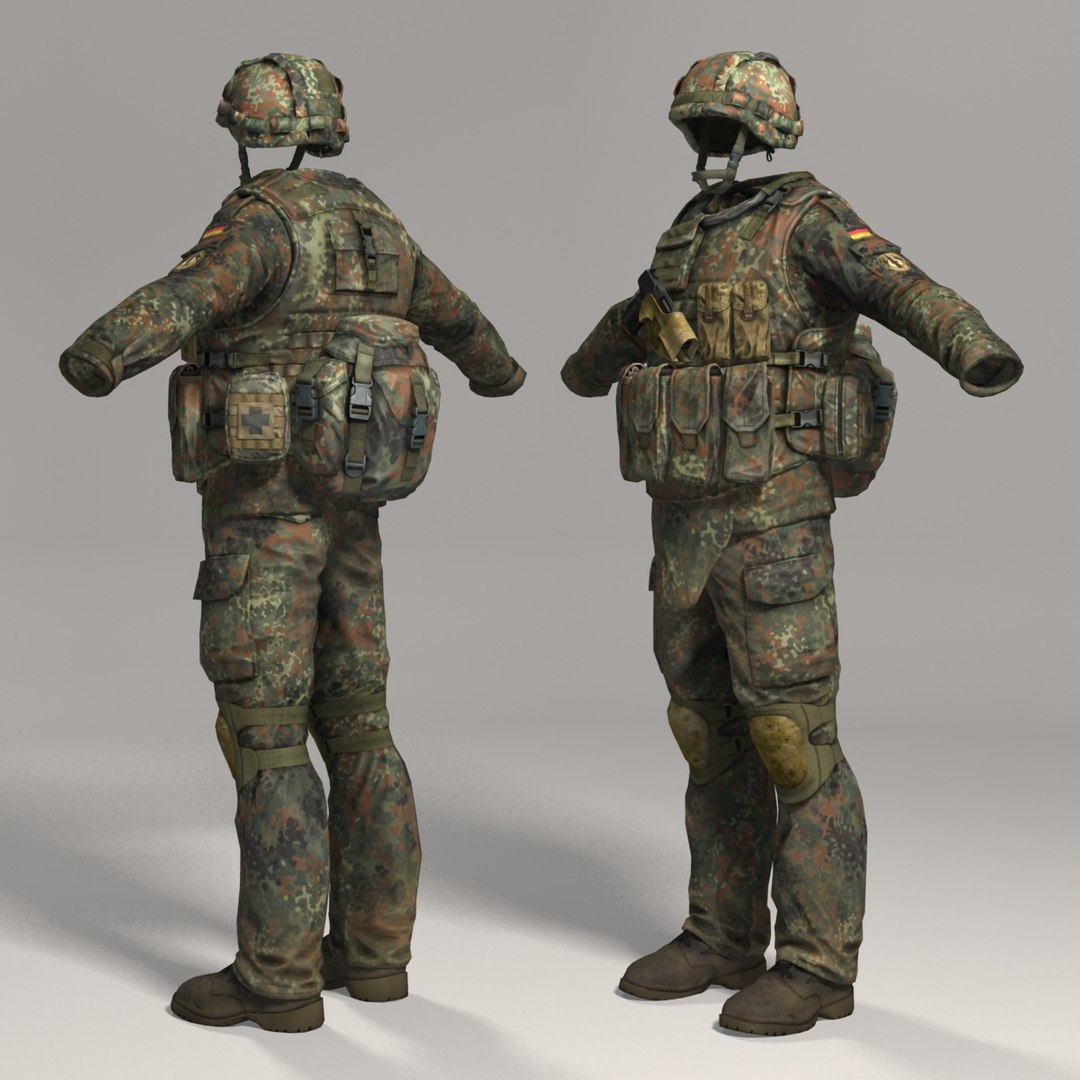 3d Model Qualitative Soldier Cloth Set