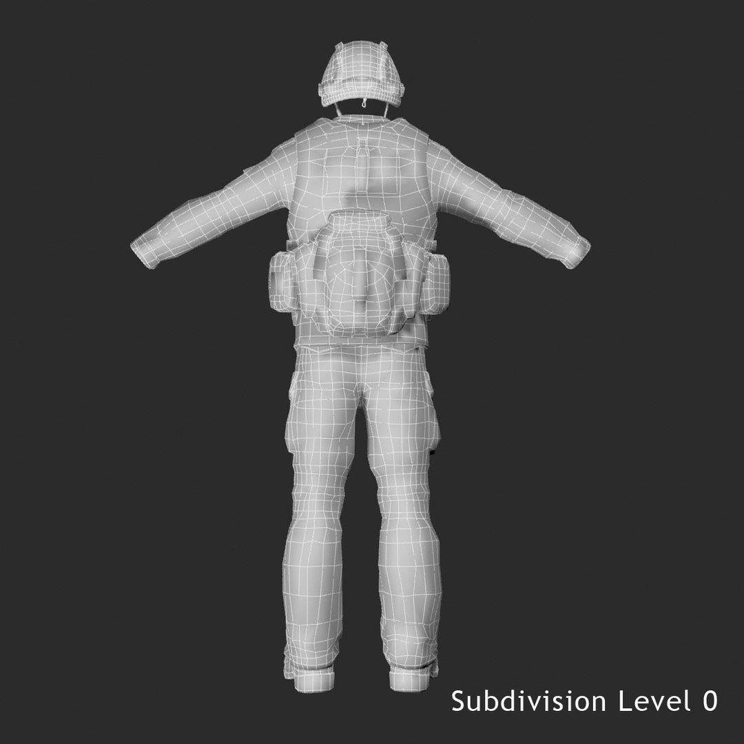 3d Model Qualitative Soldier Cloth Set
