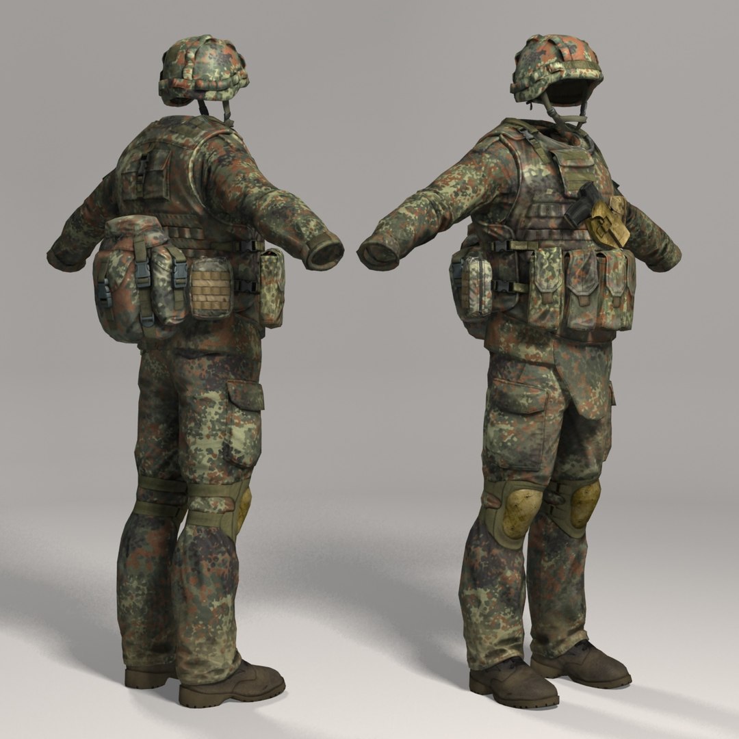 3d Model Qualitative Soldier Cloth Set