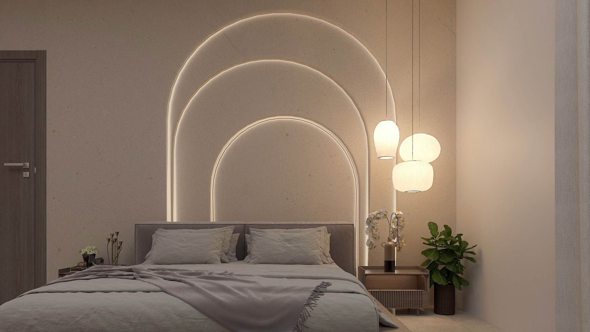 Bedroom Boho Bedroom Design 3D Model - TurboSquid 2236908
