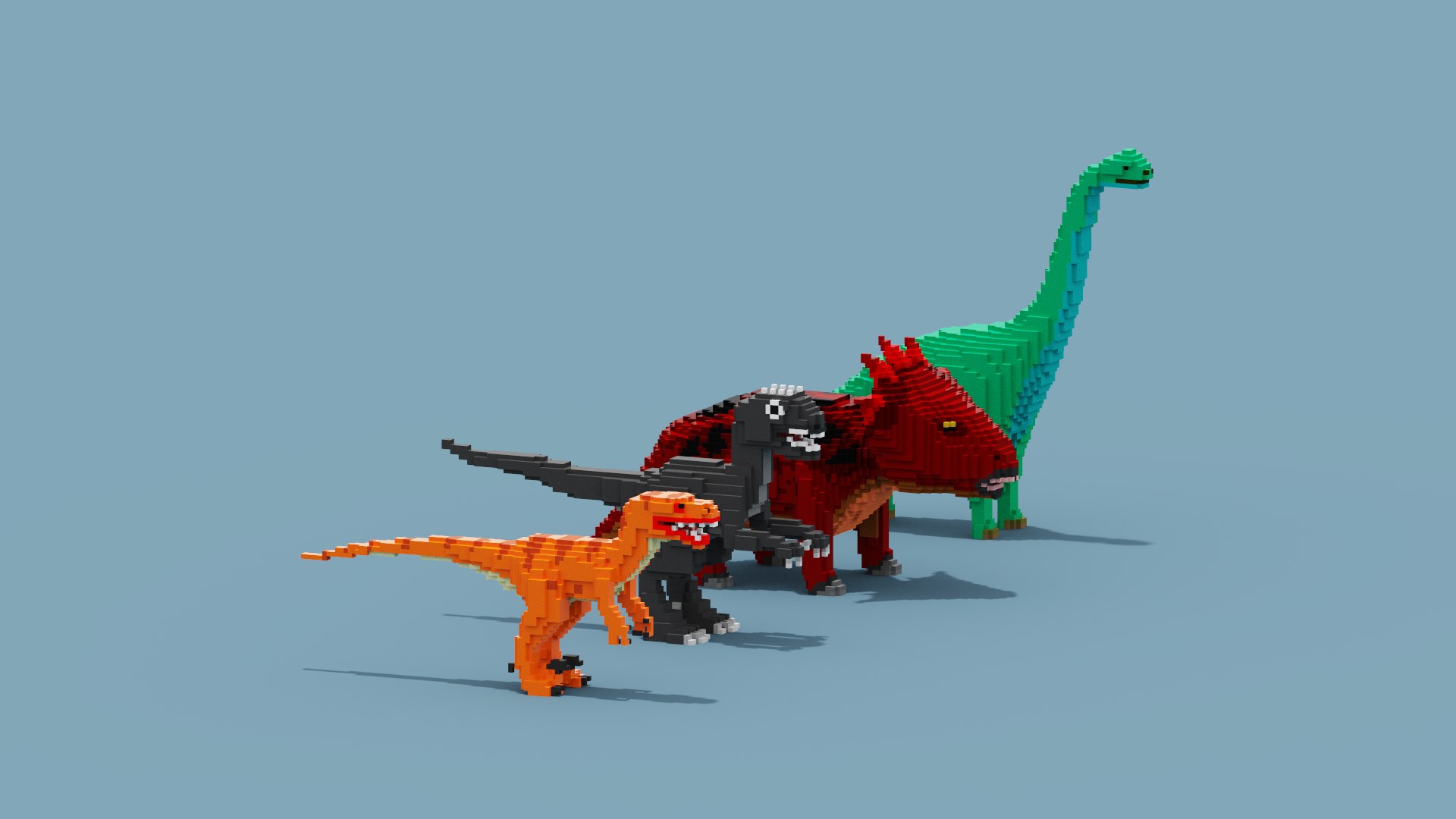 3D Voxel Dinosaur Collection - TurboSquid 1946446