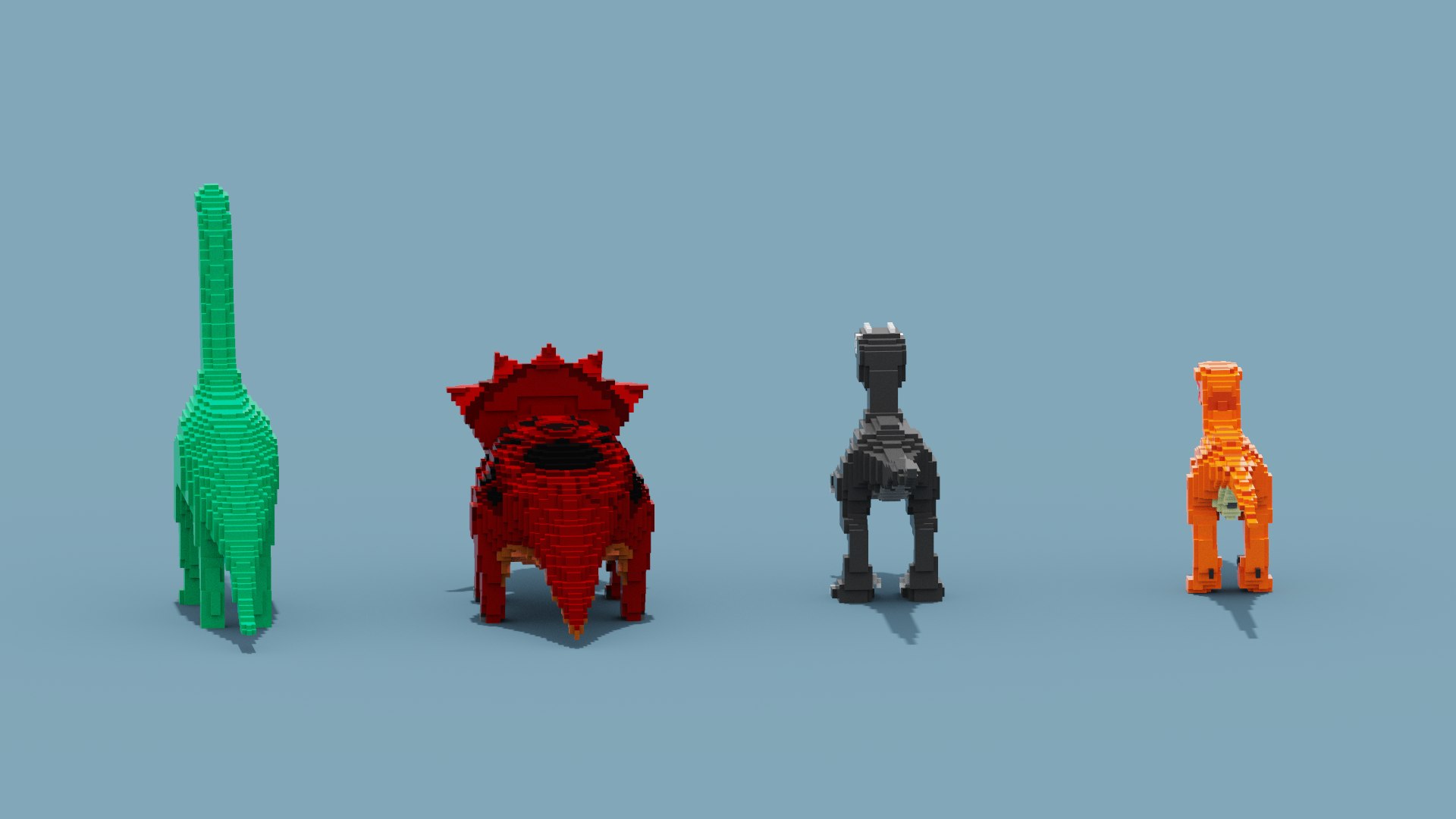 3D Voxel Dinosaur Collection - TurboSquid 1946446