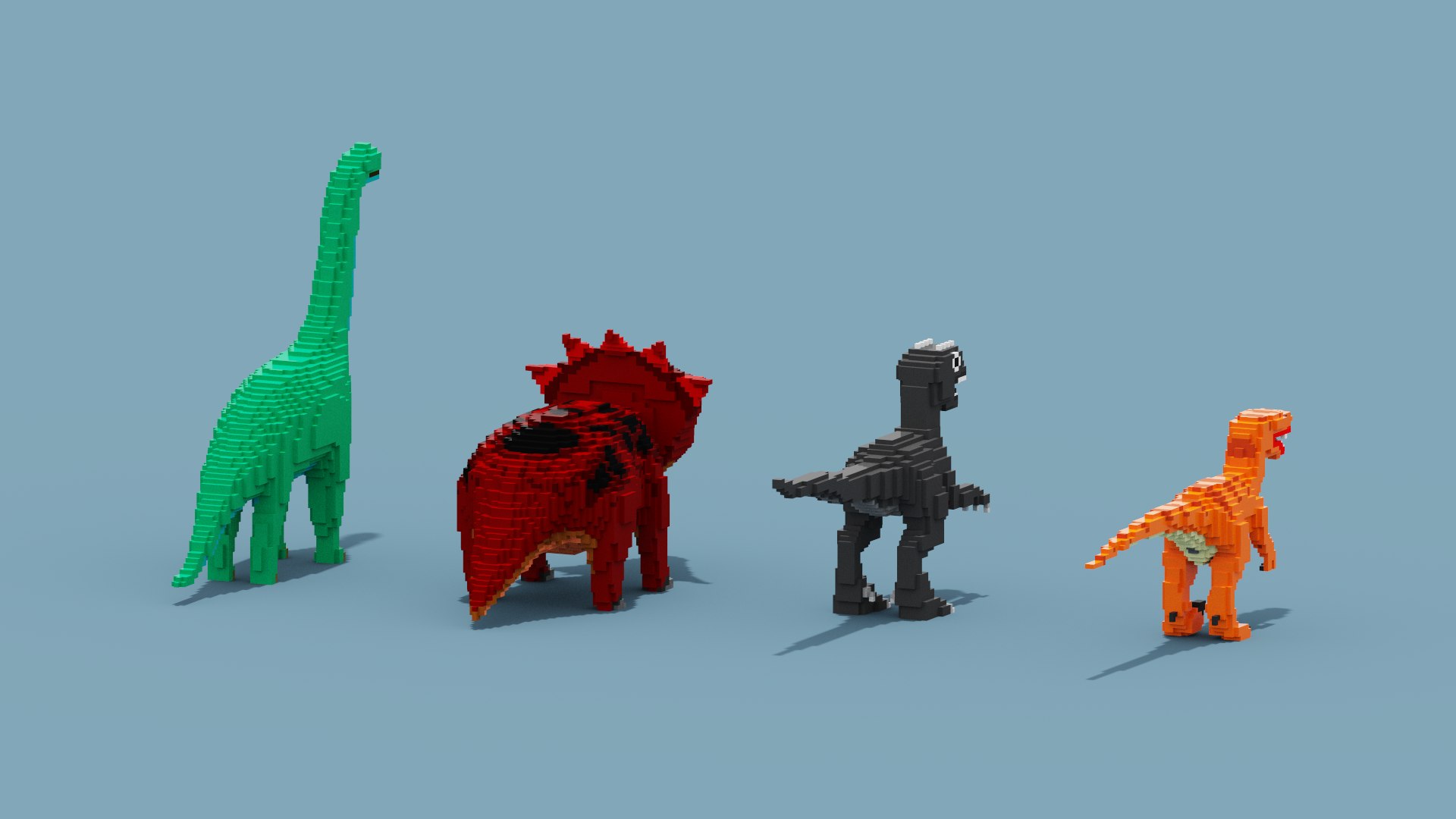 3D Voxel Dinosaur Collection - TurboSquid 1946446