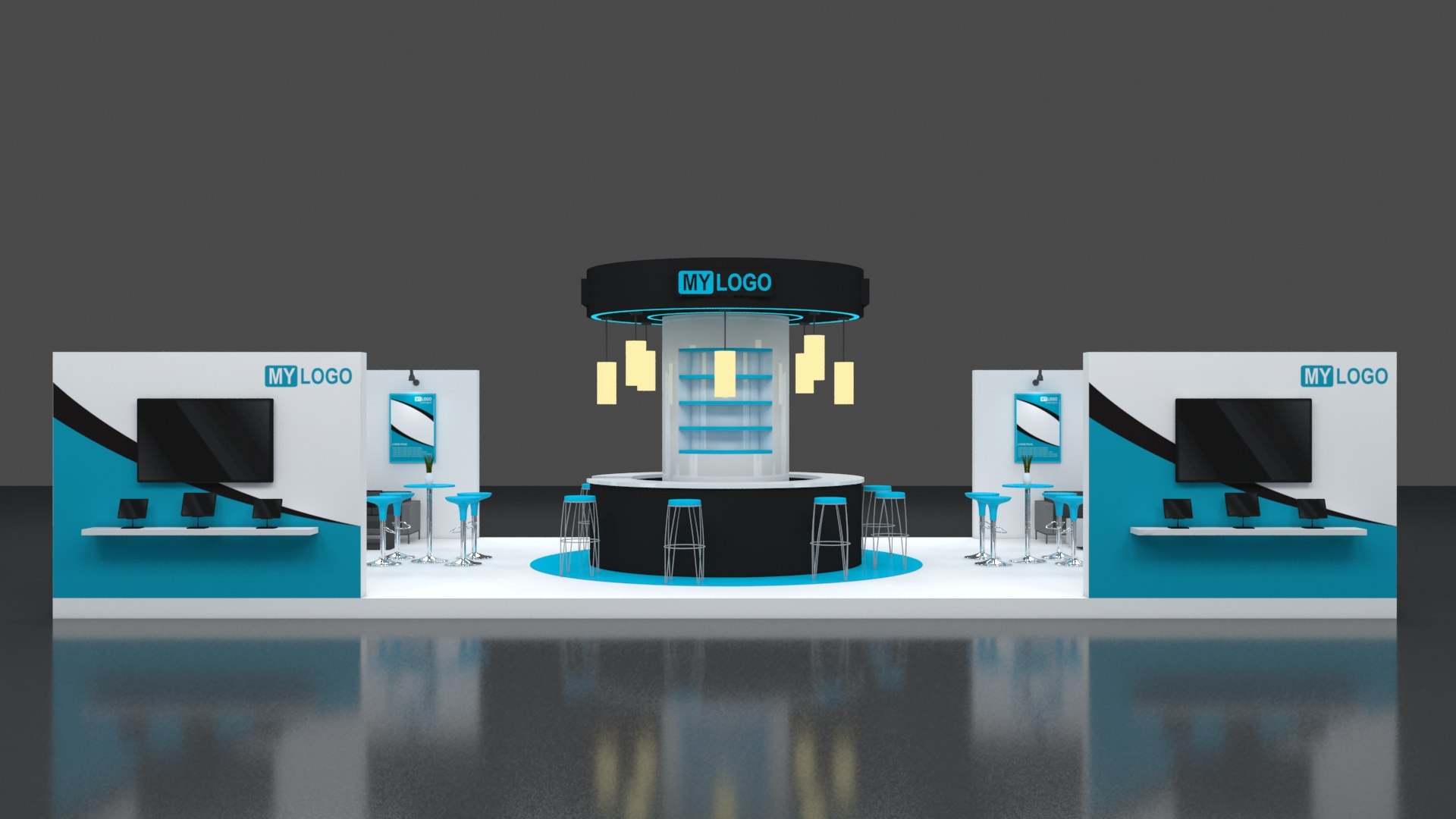 3D Booth 6x12 - TurboSquid 2009862