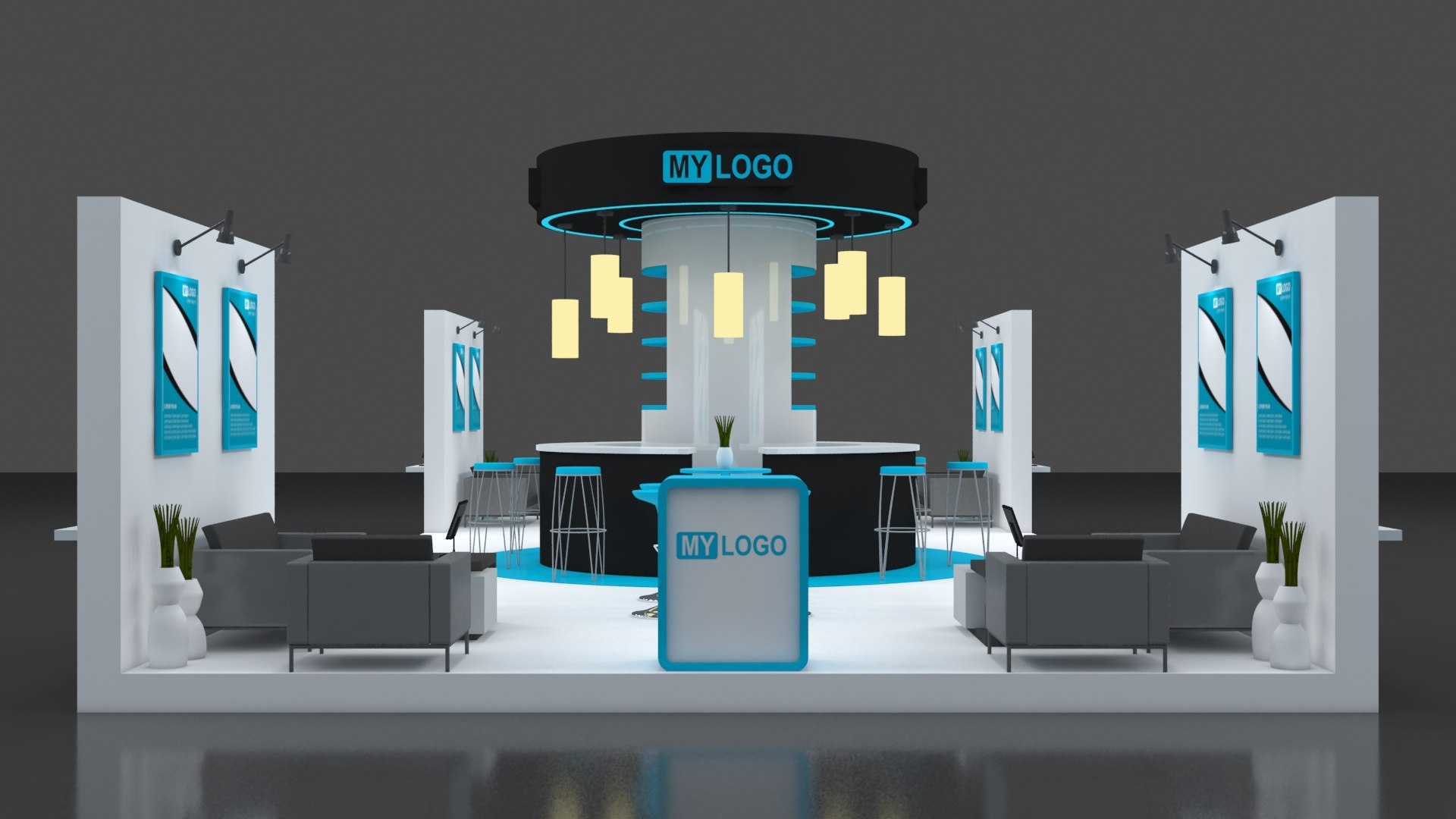 3D Booth 6x12 - TurboSquid 2009862