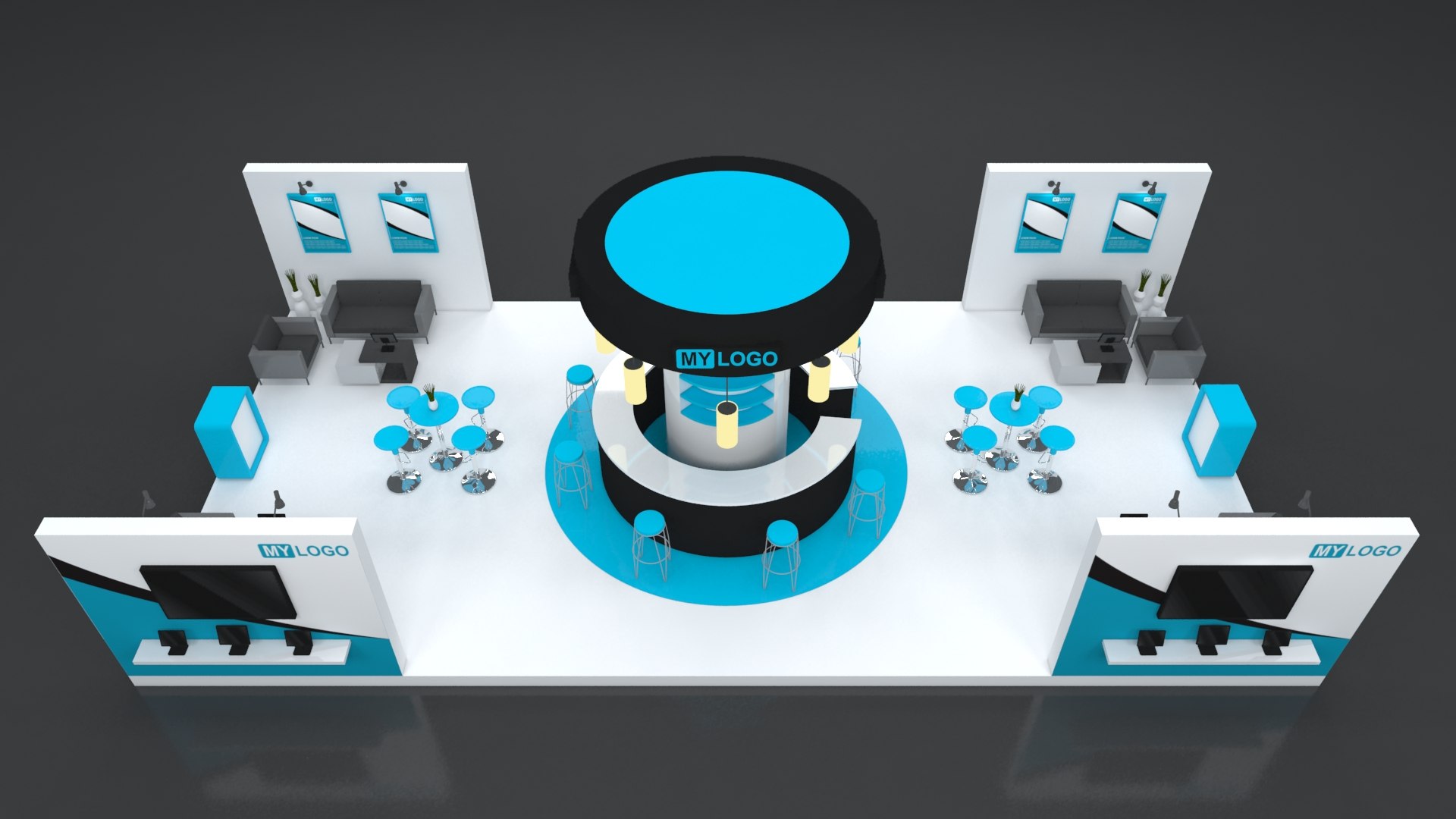 3D Booth 6x12 - TurboSquid 2009862