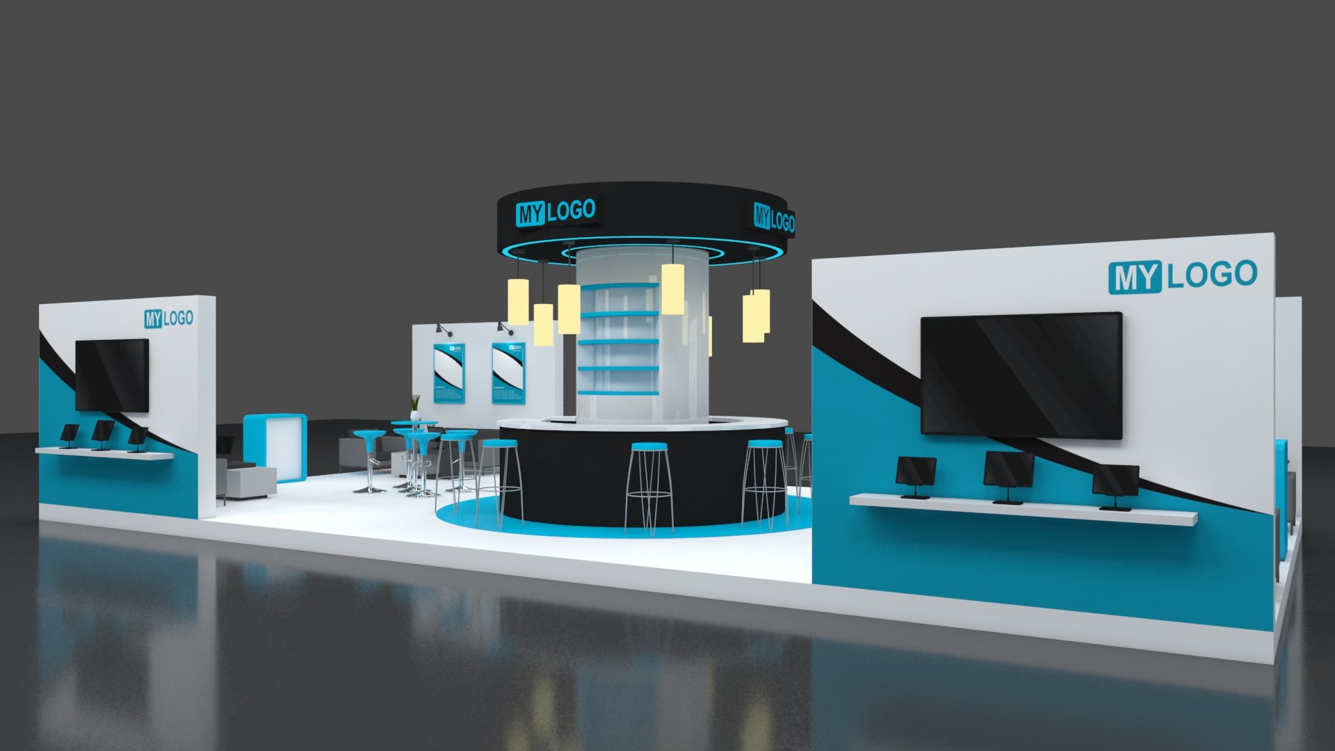 3D Booth 6x12 - TurboSquid 2009862