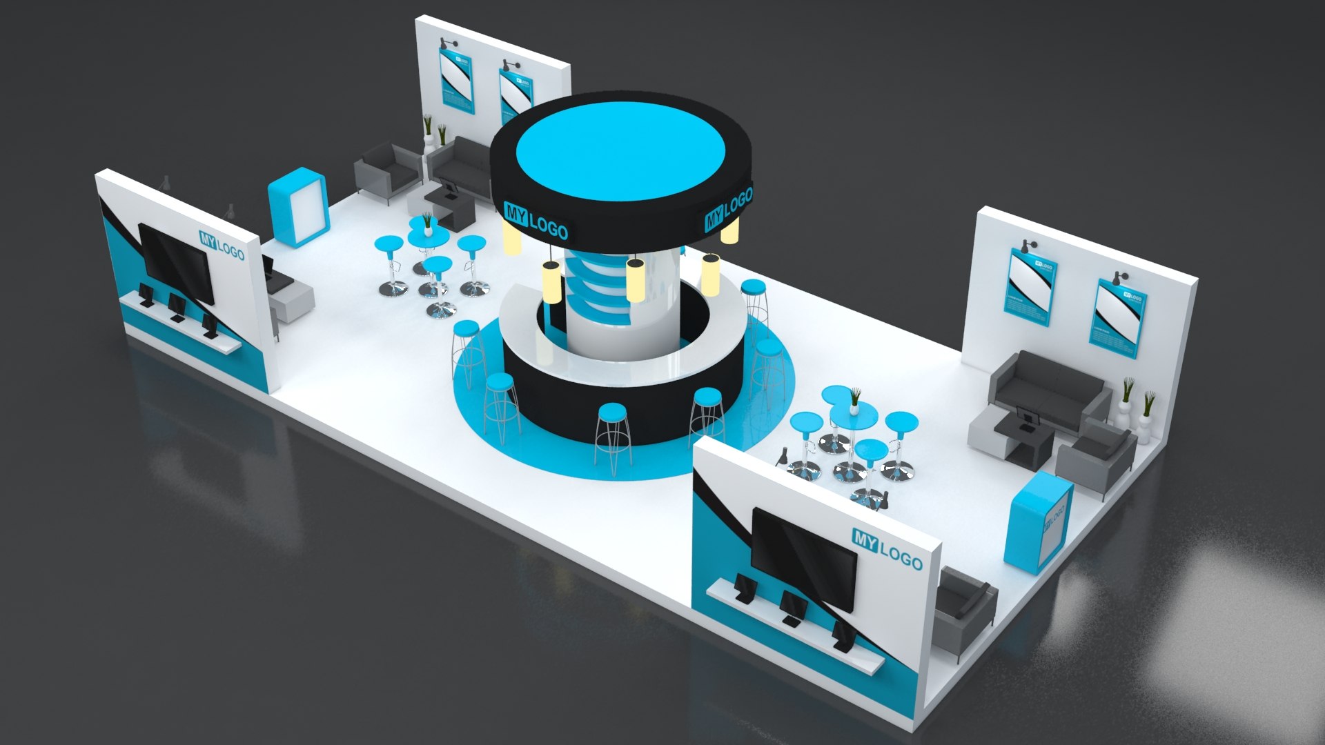 3D Booth 6x12 - TurboSquid 2009862