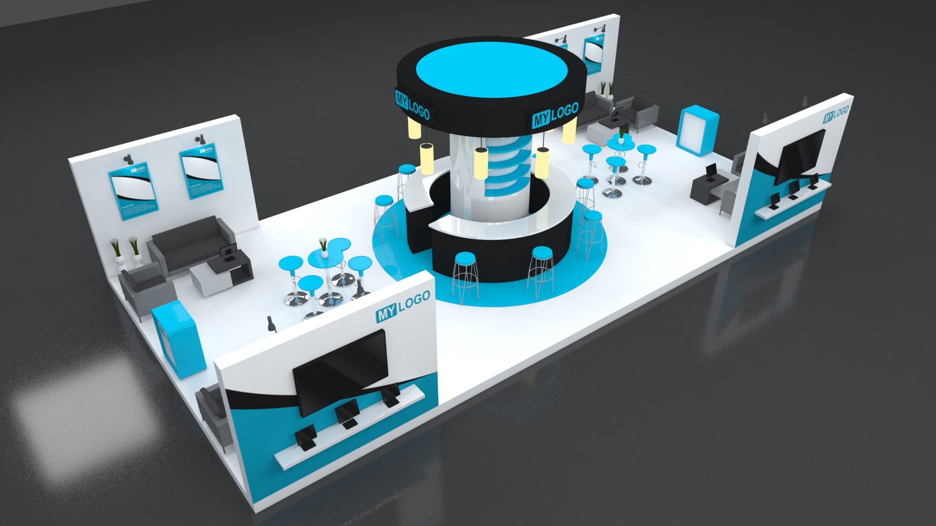 3D Booth 6x12 - TurboSquid 2009862