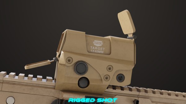 modelo 3d Ametralladora 14 Marrón Todas las texturas PBR Unity UE ...