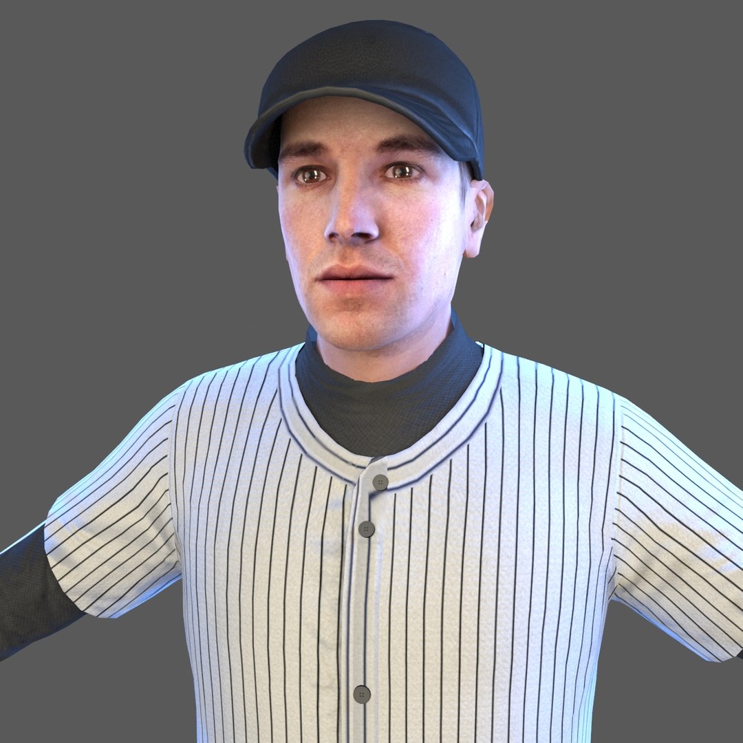 3D Model Baseball Player Ball - TurboSquid 1462964
