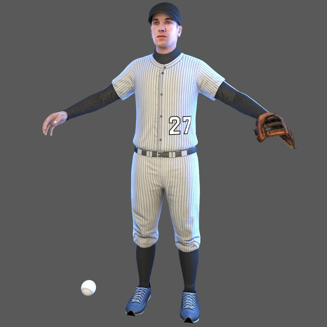 3D Model Baseball Player Ball - TurboSquid 1462964