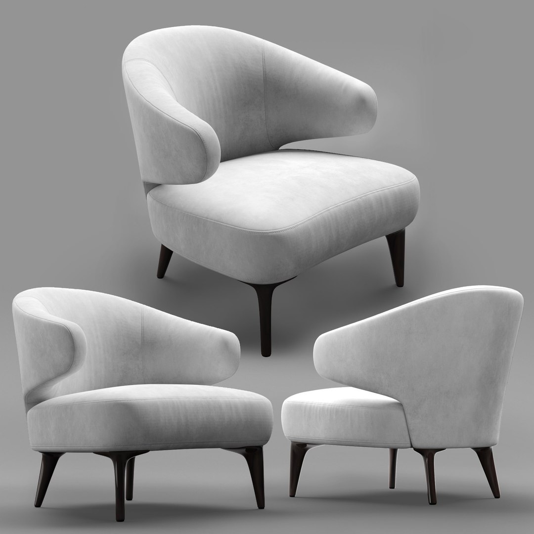 Minotti Aston Chair Model - TurboSquid 1497839