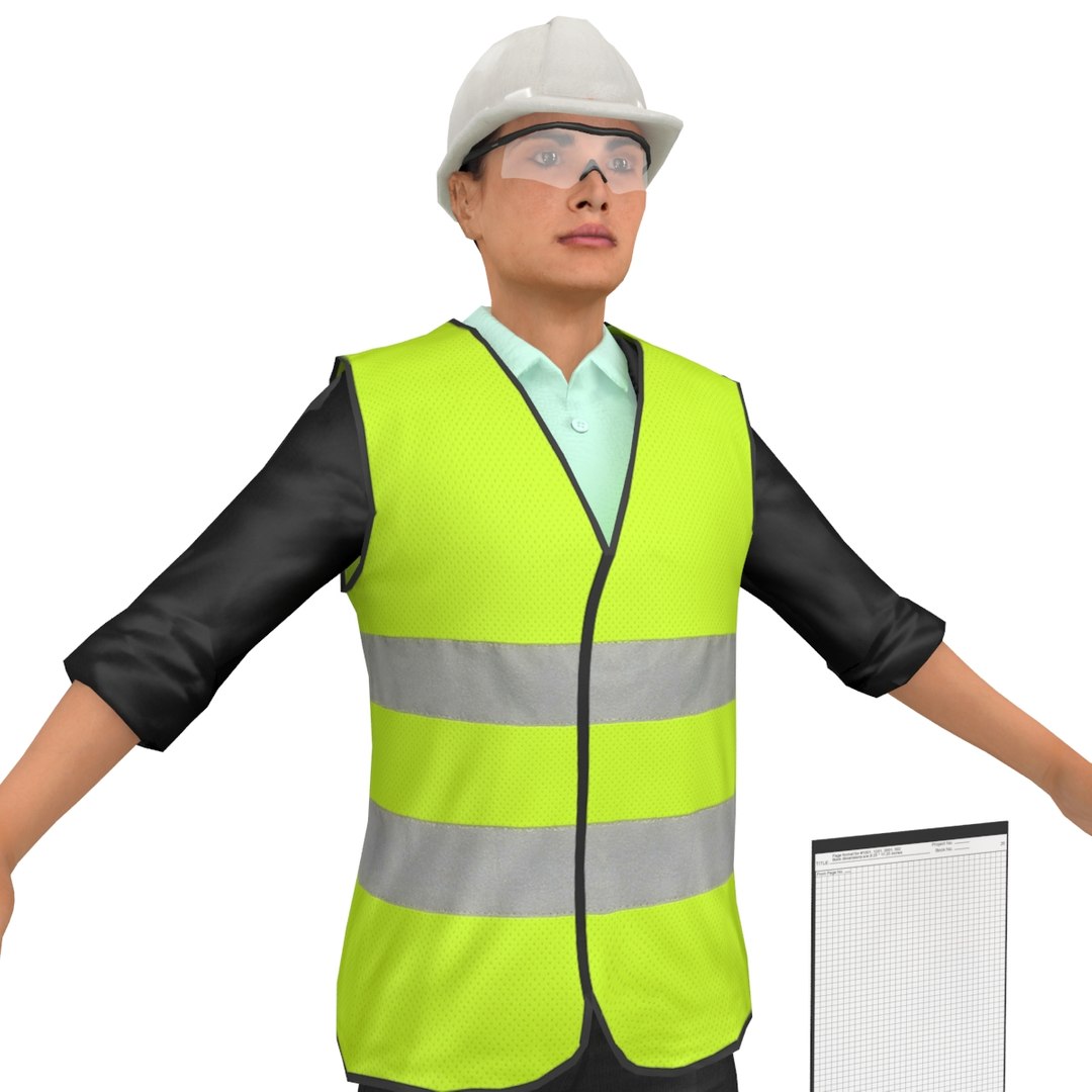 3D Female Engineer Model - TurboSquid 1356271