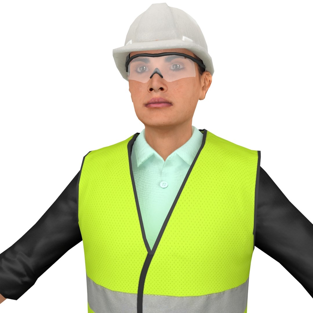 3D Female Engineer Model - TurboSquid 1356271