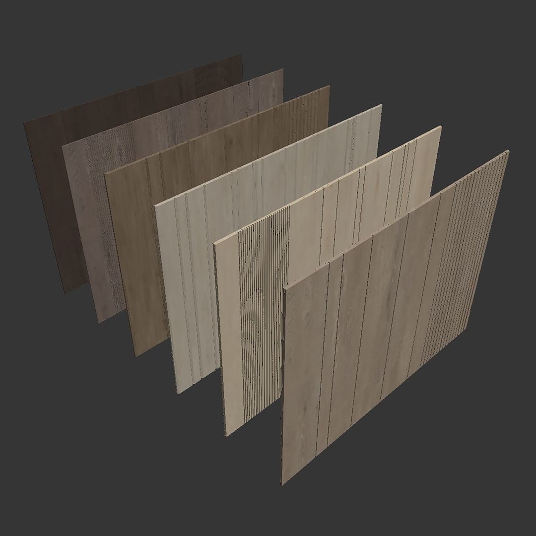 Wood Panel Set V01 Model - TurboSquid 1915821