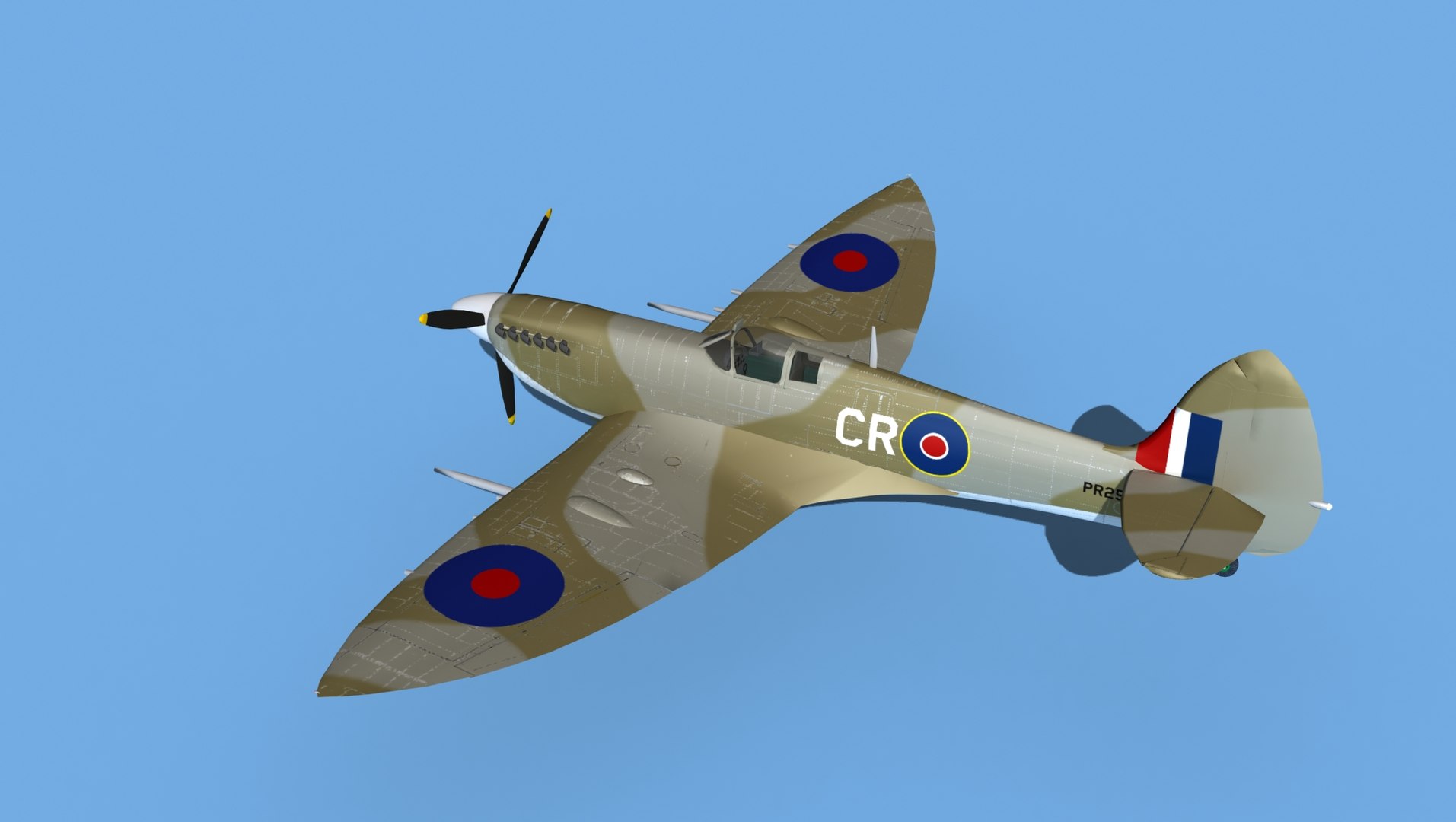 3D Supermarine Spitfire Mk VIIIb V03 - TurboSquid 1925175