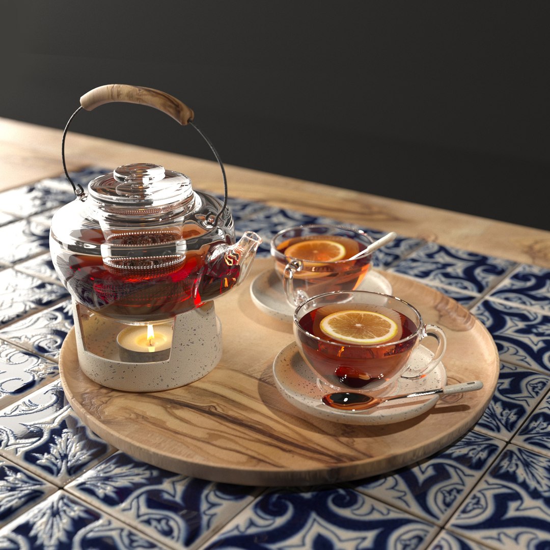 Tea Set 3D Model - TurboSquid 1214732