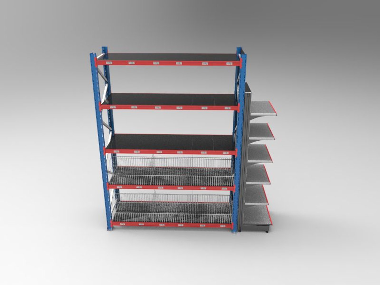 Small Warehouse Rack Storage Shelves 3D Model - TurboSquid 1900332