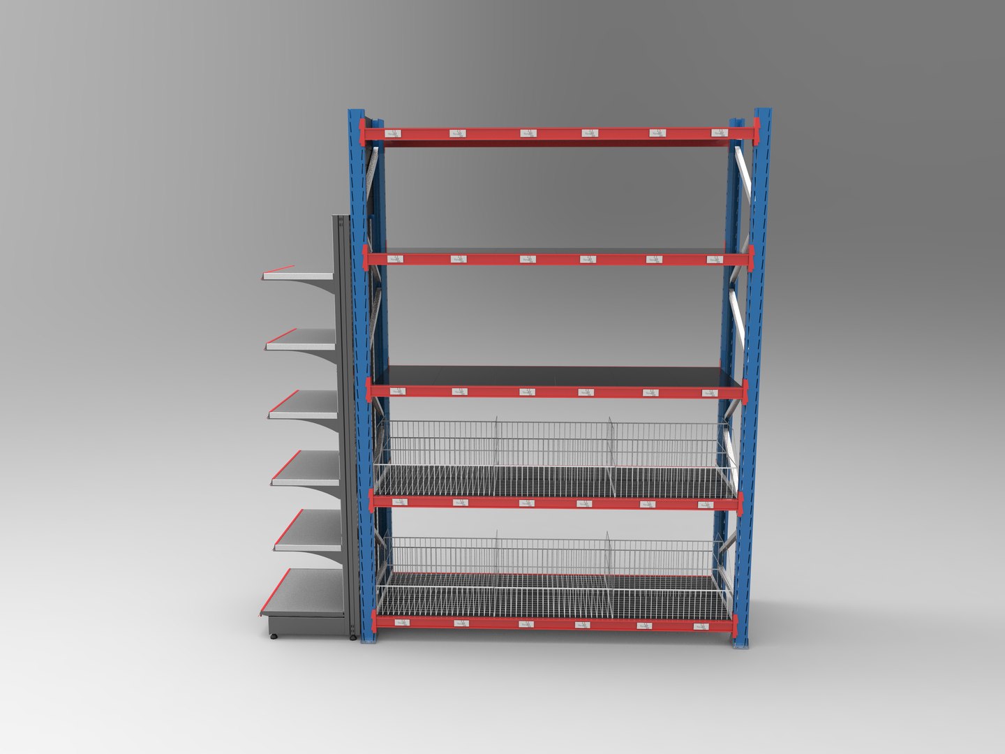 Small Warehouse Rack Storage Shelves 3D Model - TurboSquid 1900332
