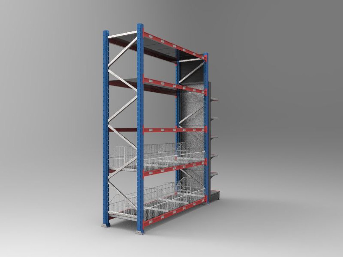 Small Warehouse Rack Storage Shelves 3D Model - TurboSquid 1900332