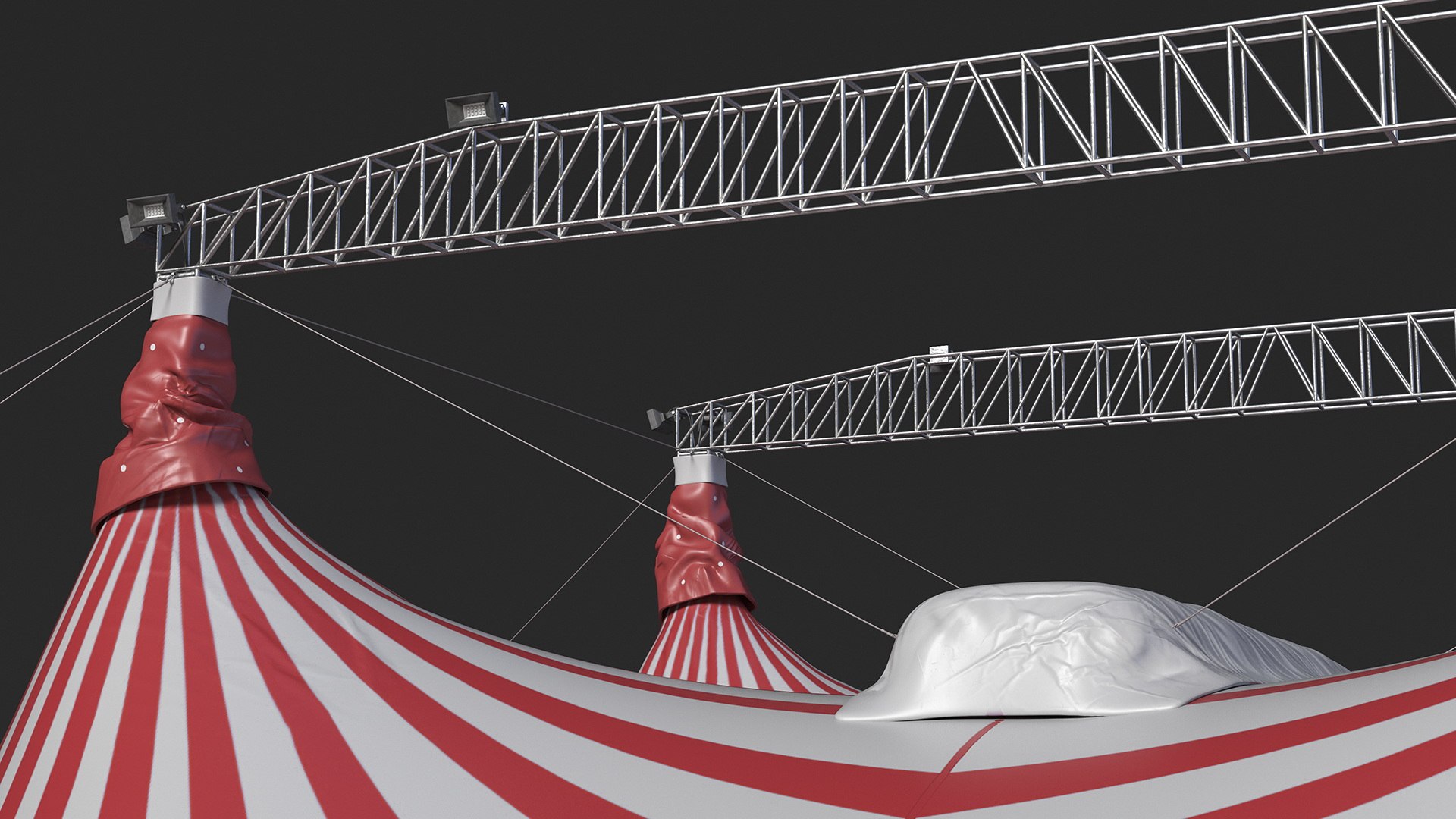 Circus Tent Red White Striped 3D - TurboSquid 2277740