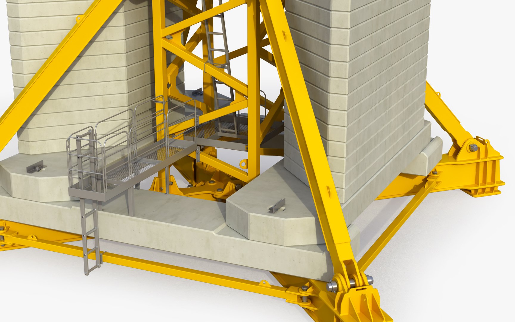 Tower Crane Potain MD 509 M20 3D model - TurboSquid 1830024