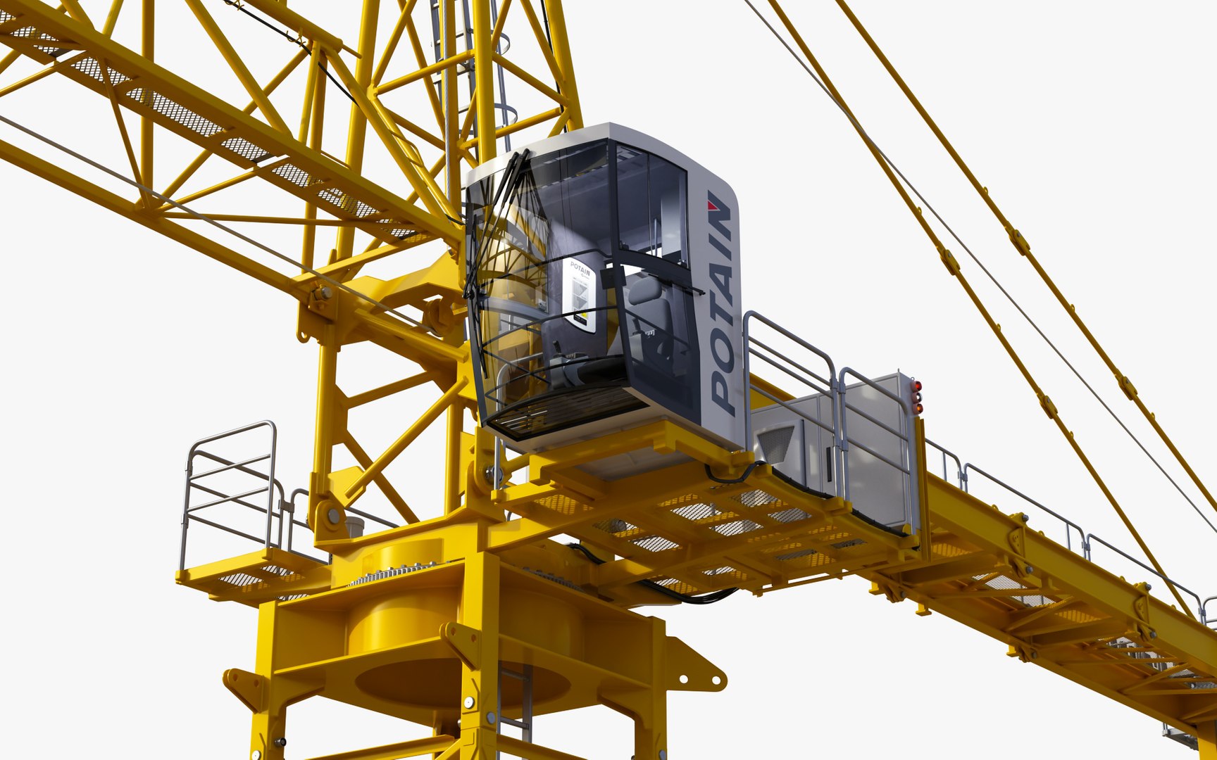 Tower Crane Potain MD 509 M20 3D model - TurboSquid 1830024