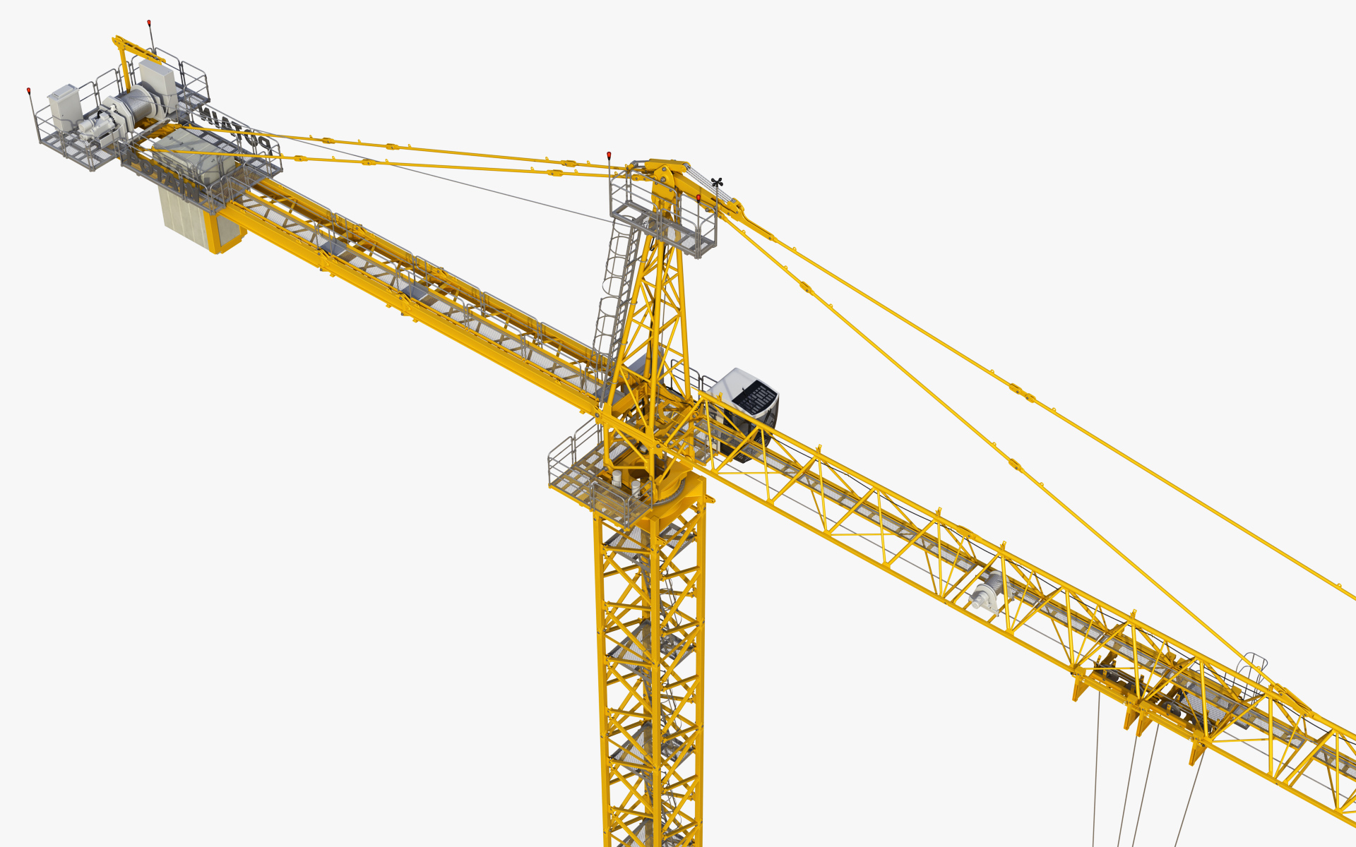 Tower Crane Potain MD 509 M20 3D model - TurboSquid 1830024