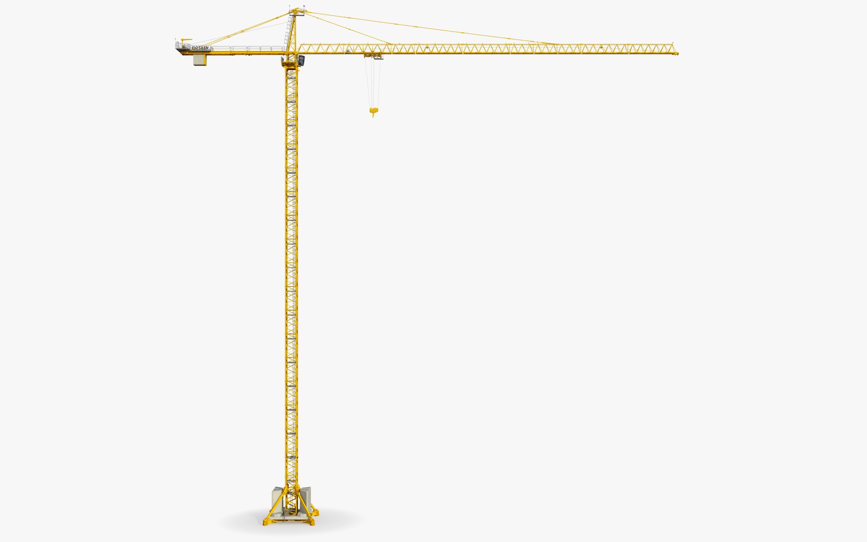 Tower Crane Potain MD 509 M20 3D model - TurboSquid 1830024
