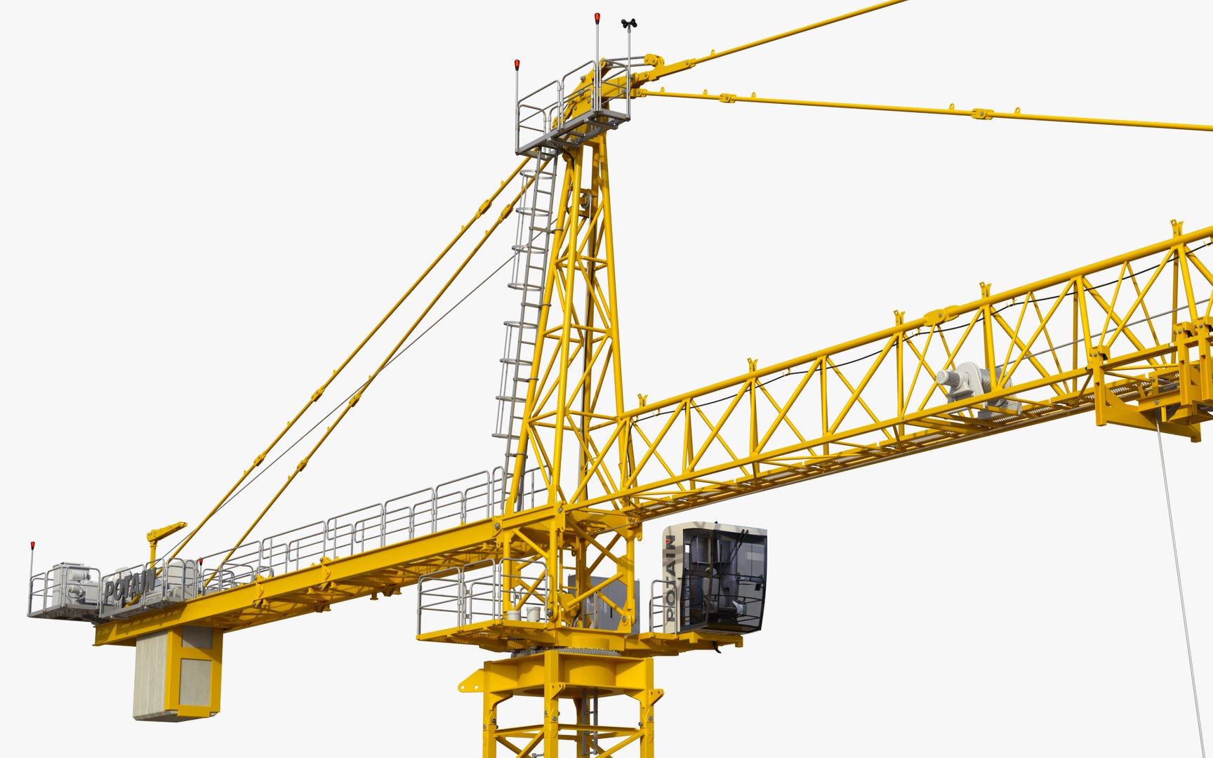 Tower Crane Potain MD 509 M20 3D model - TurboSquid 1830024