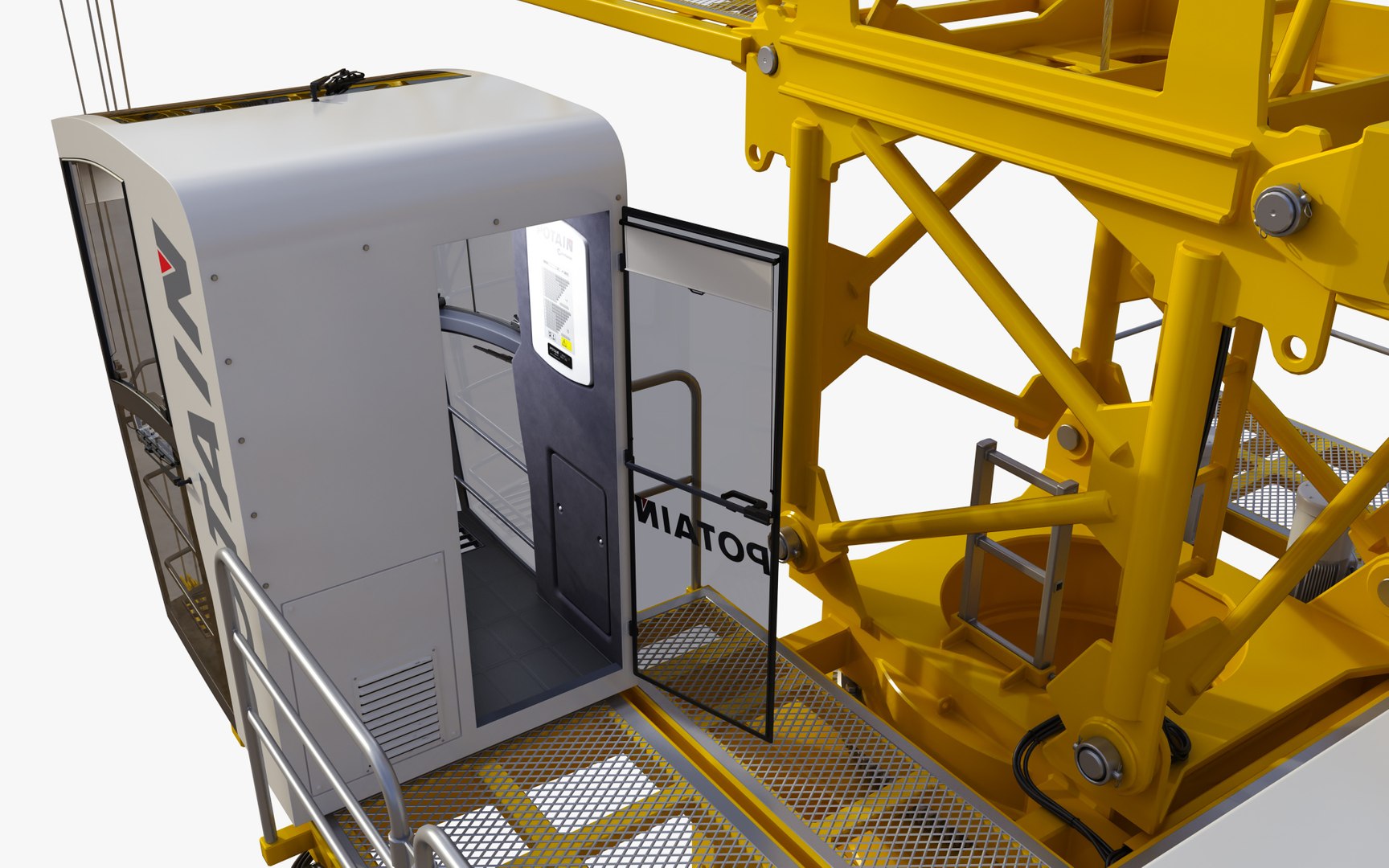 Tower Crane Potain MD 509 M20 3D model - TurboSquid 1830024