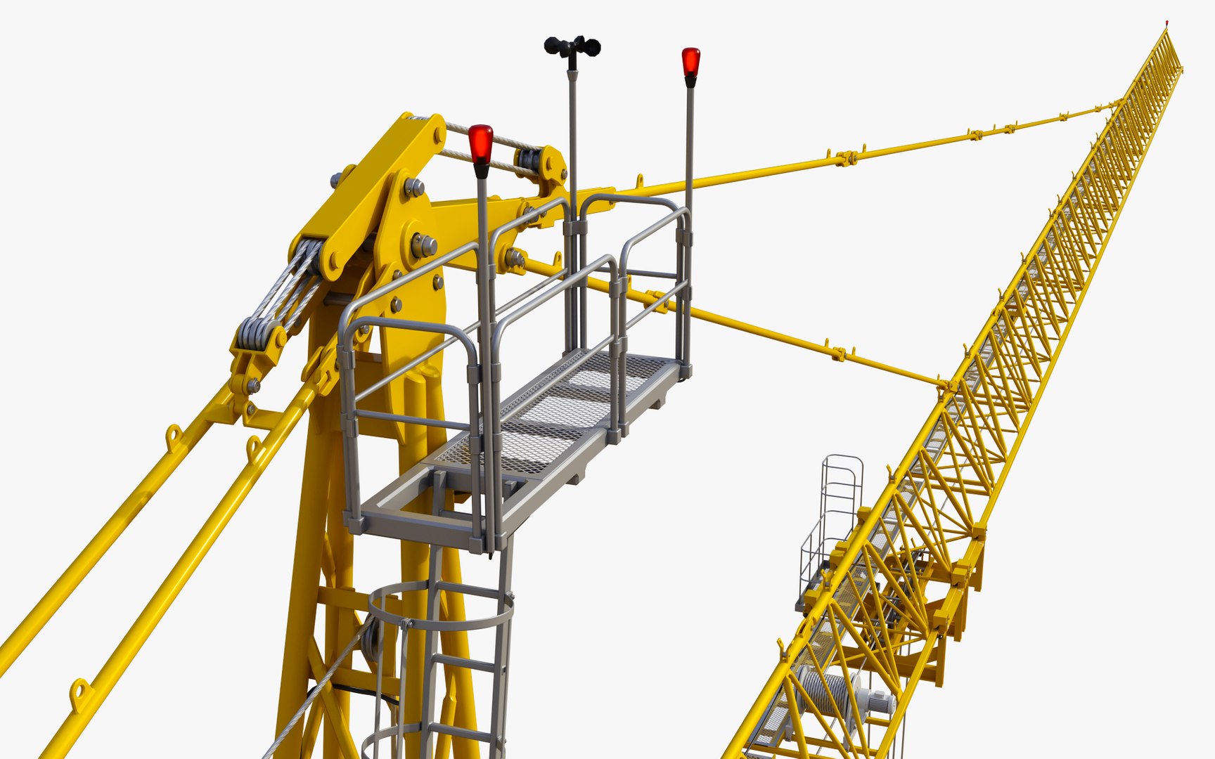 Tower Crane Potain MD 509 M20 3D model - TurboSquid 1830024